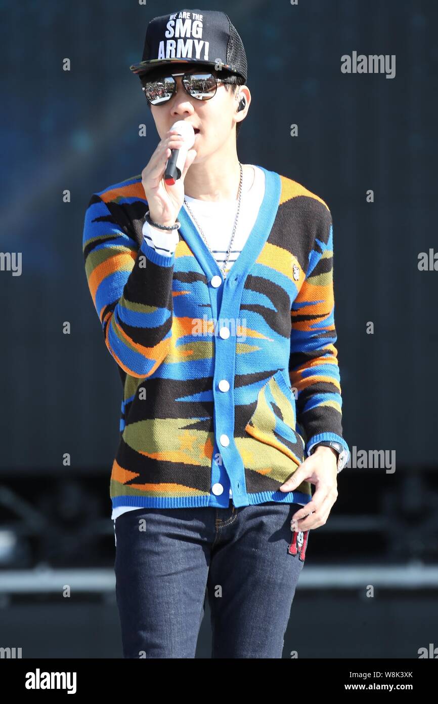 Singaporean singer JJ Lin performs during a rehearsal for the 2015 ...