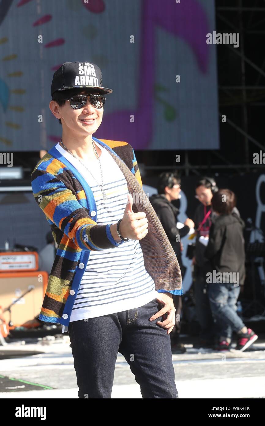 Singaporean singer JJ Lin poses during a rehearsal for the 2015 Taipei ...