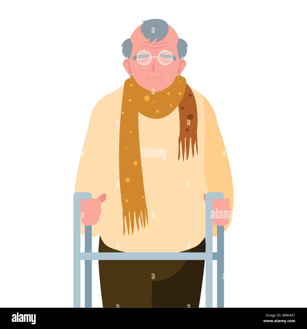 happy grandparents day - cute grandpa character vector illustration ...