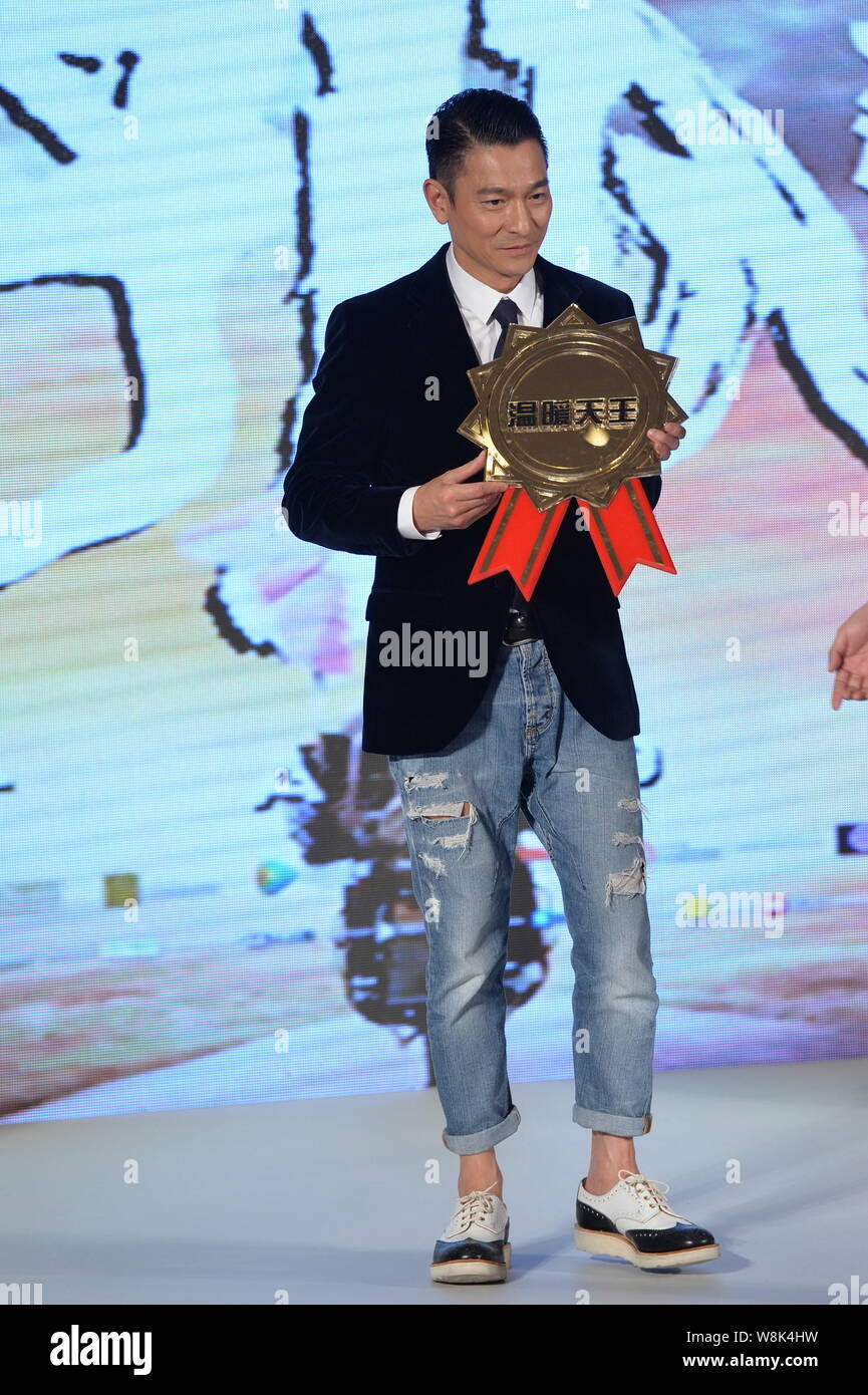 Hong Kong actor Andy Lau poses during a press conference for his new ...