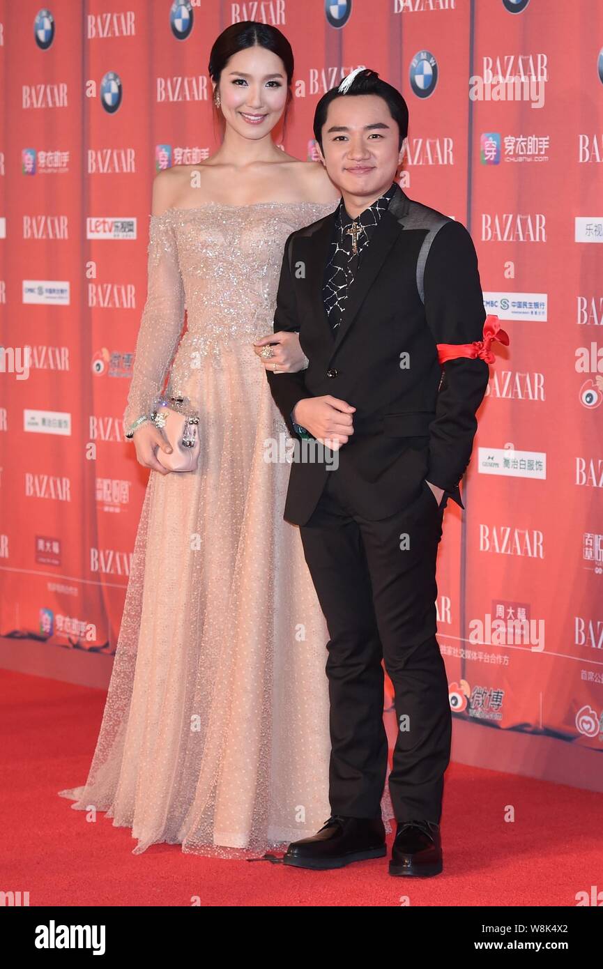 Hong Kong actor and TV host Wong Cho-lam, right, and his actress wife ...