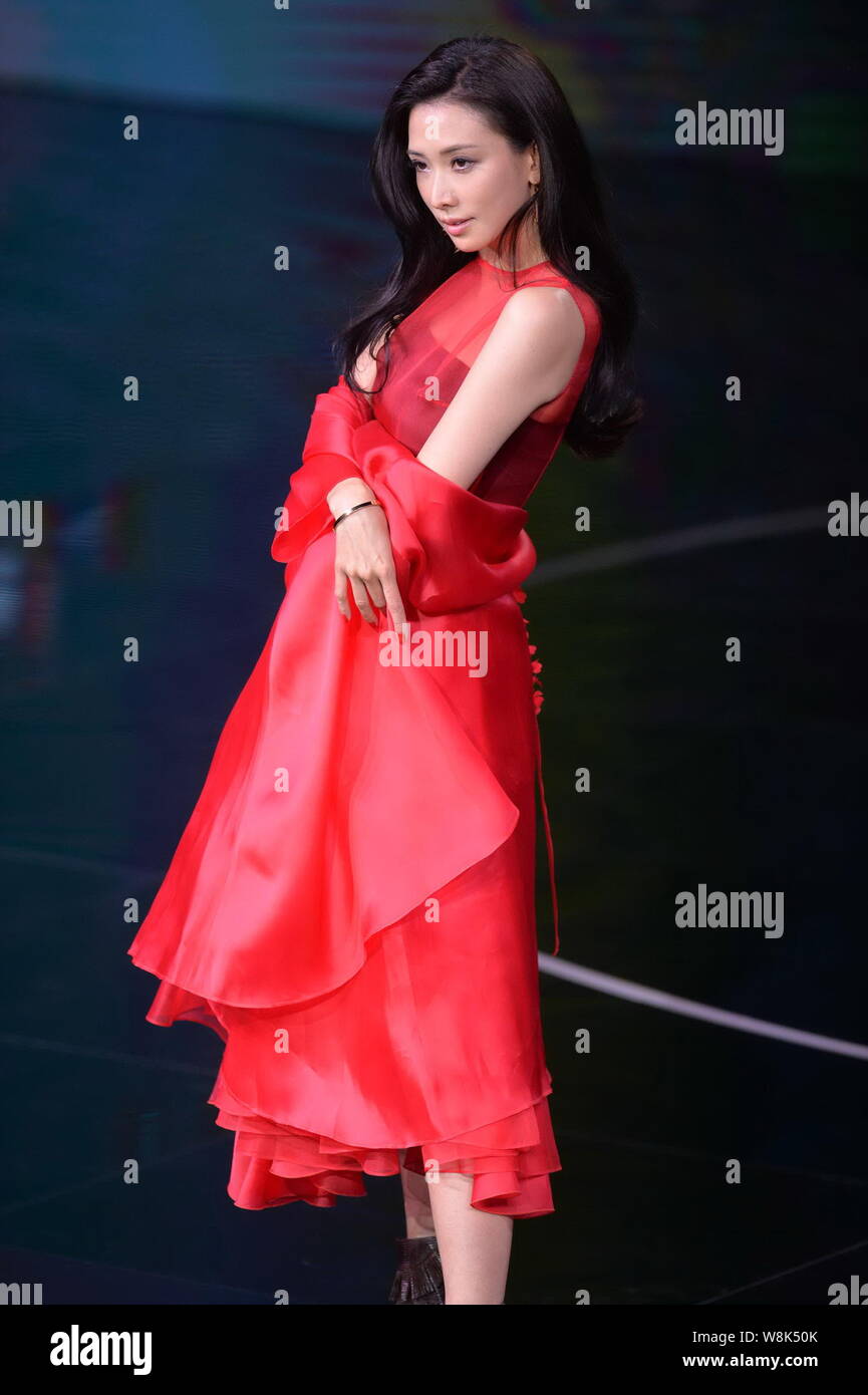 Taiwanese model and actress Lin Chi-ling parades at the fashion show of ...