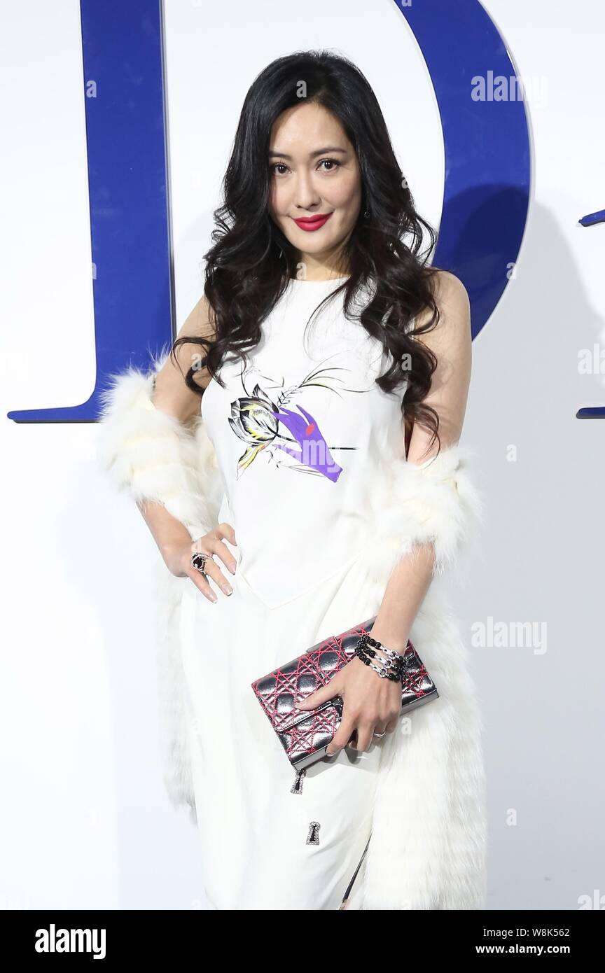 Taiwanese model, actress and TV presenter Jessey Meng poses as she ...