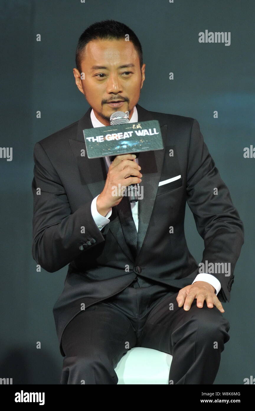 Chinese actor Zhang Hanyu attends a press conference for his new movie ...