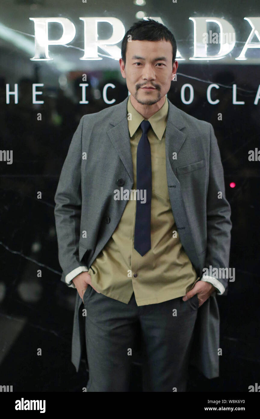 Chinese actor Liao Fan poses during the opening ceremony for the Prada ...