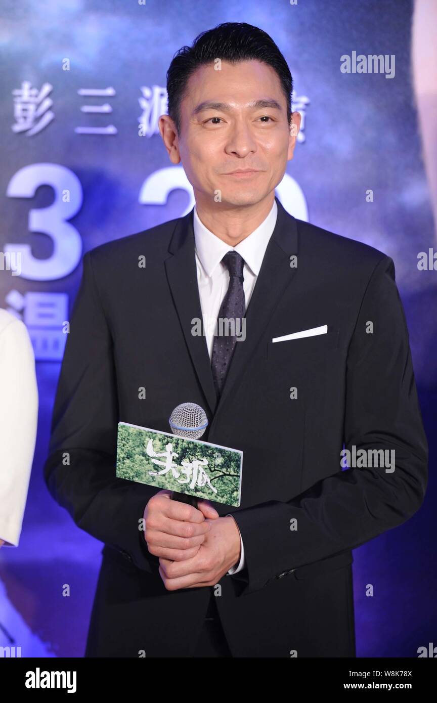 Hong Kong singer and actor Andy Lau poses during a press conference for ...