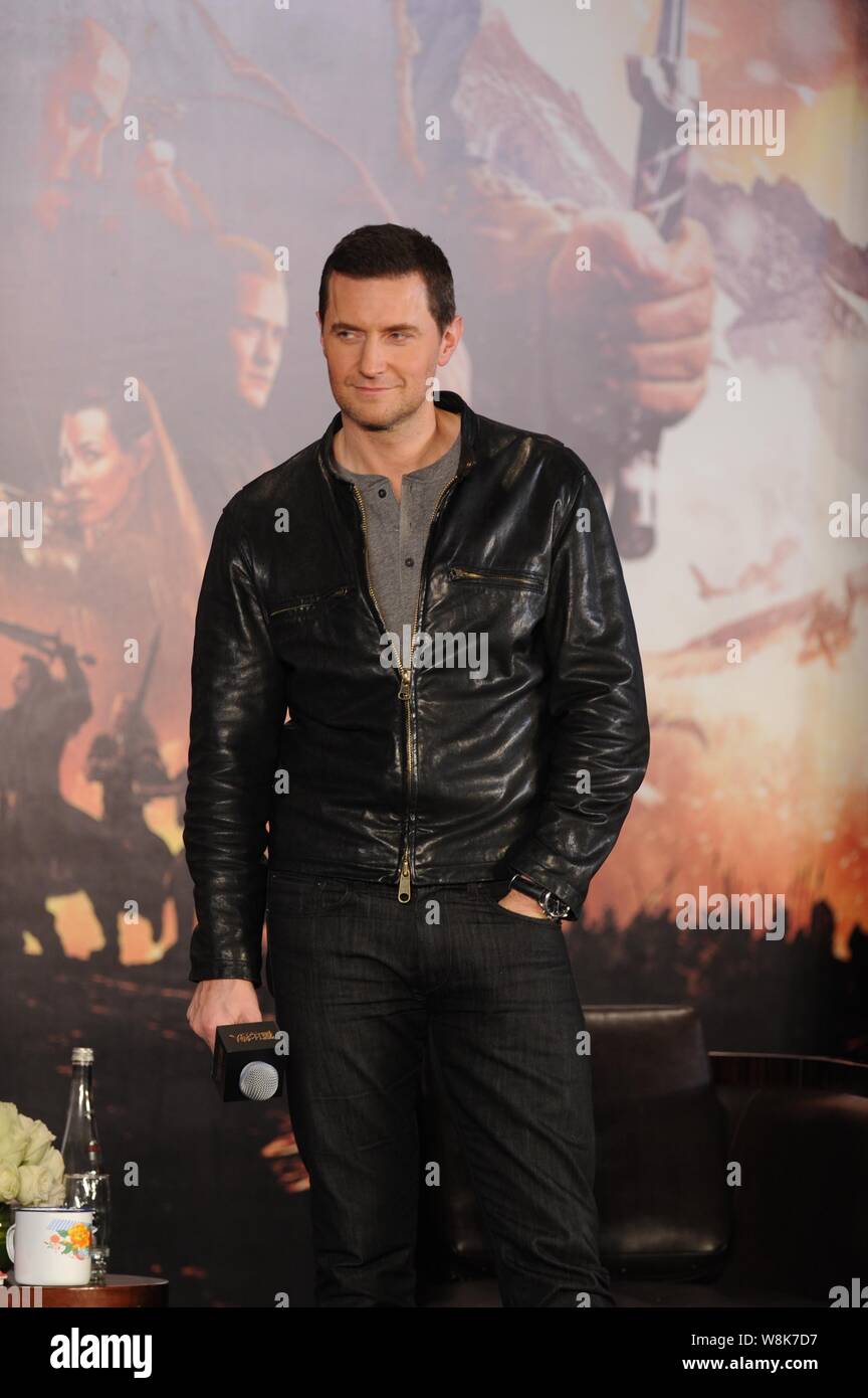 English actor Richard Armitage poses during the press conference for ...