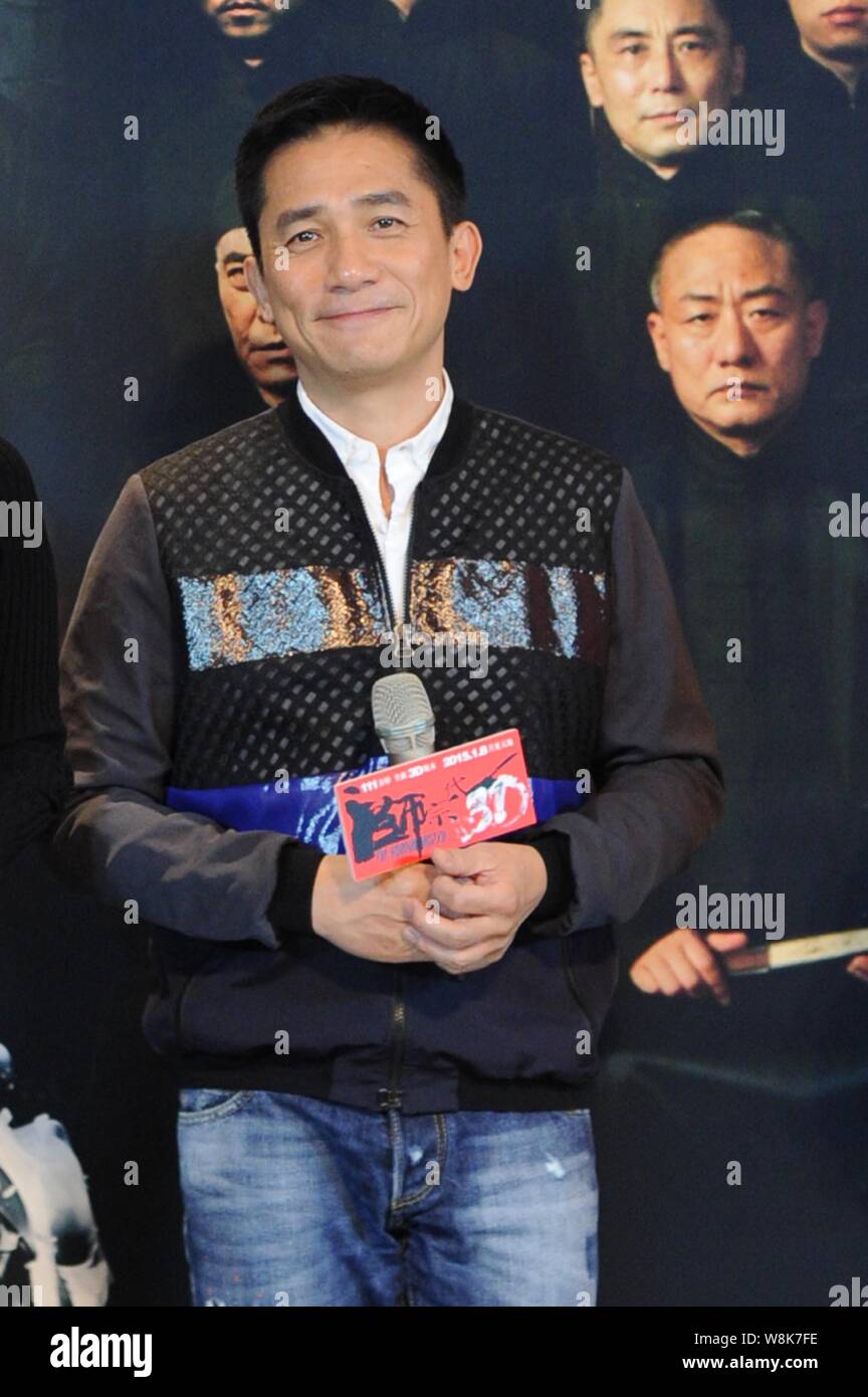 Hong Kong actor Tony Leung poses at the premiere for his movie "The ...