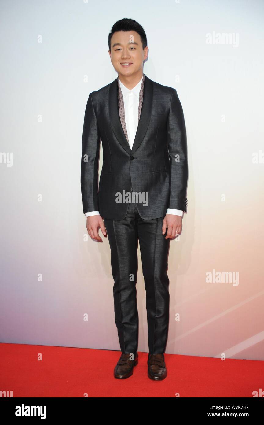 Chinese actor Tong Dawei poses on the red carpet as he arrives for the ...