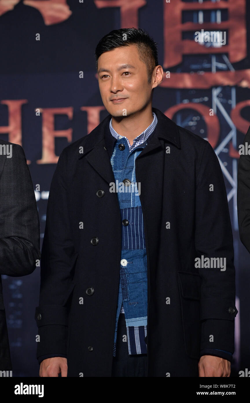 Hong Kong actor Shawn Yue attends a press conference for his new movie ...