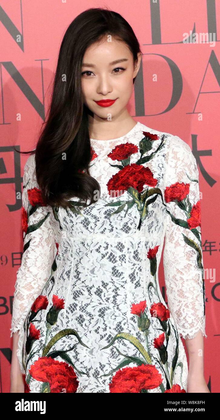 Chinese actress Ni Ni poses during the Dolce & Gabbana celebration ...