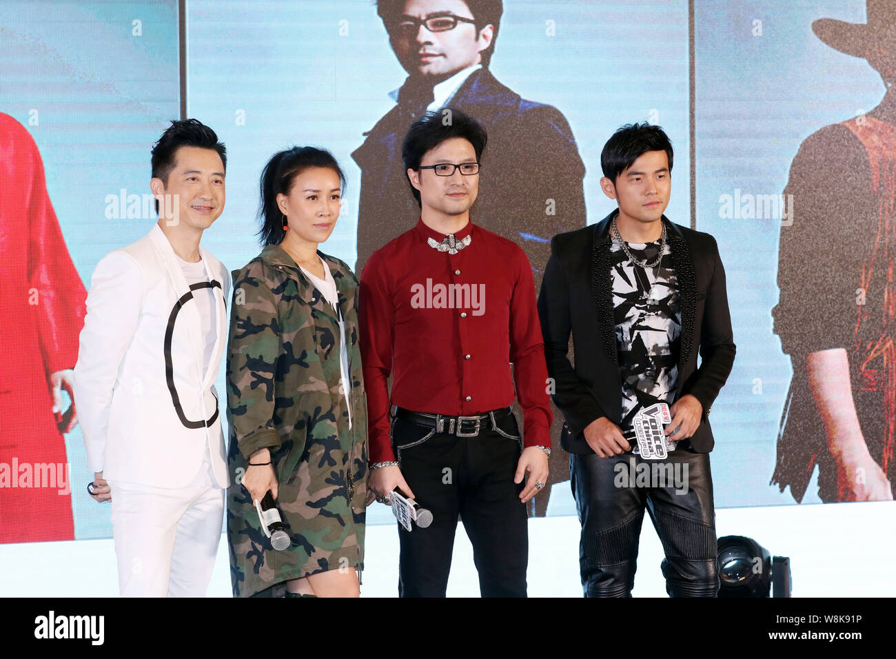 --FILE--(From left) Taiwanese singer Harlem Yu, Chinese singers Na Ying ...