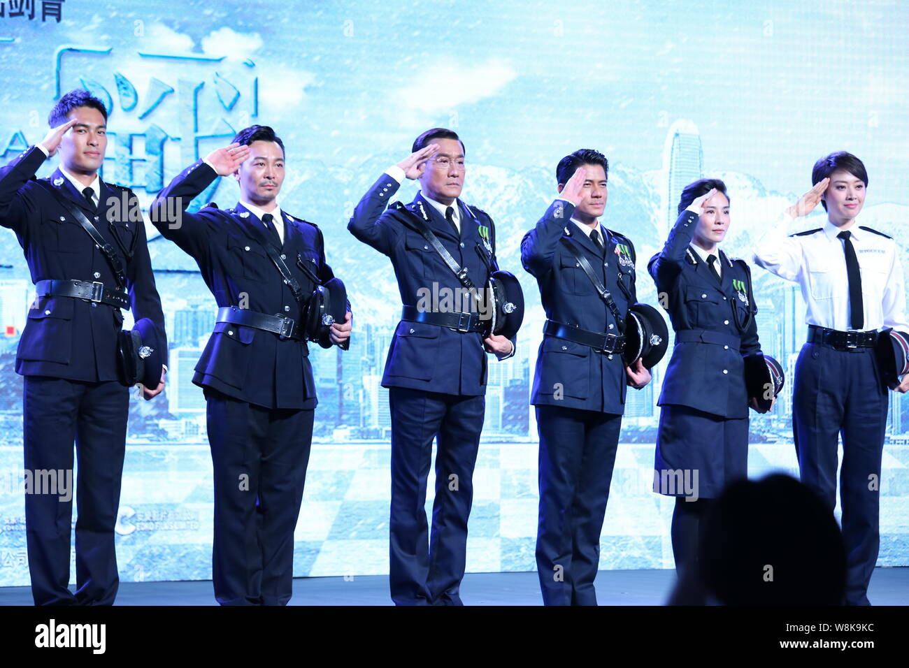 (From left) Taiwanese actor Tony Yeung, Chinese actor Wu Yue, Hong Kong ...