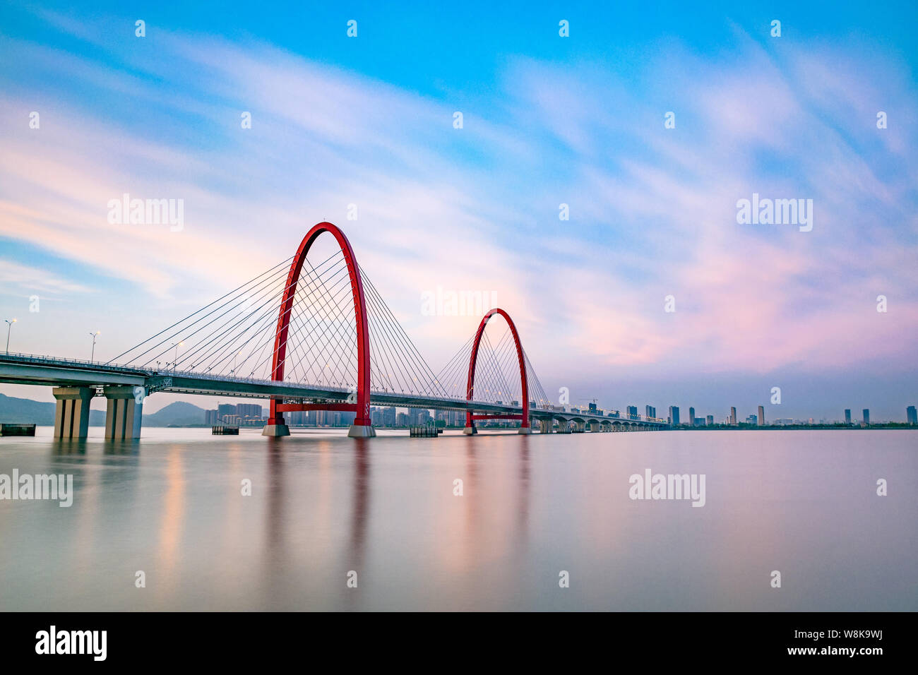 View of the Zhijiang Bridge, also known as the 7th Qiantangjiang River ...