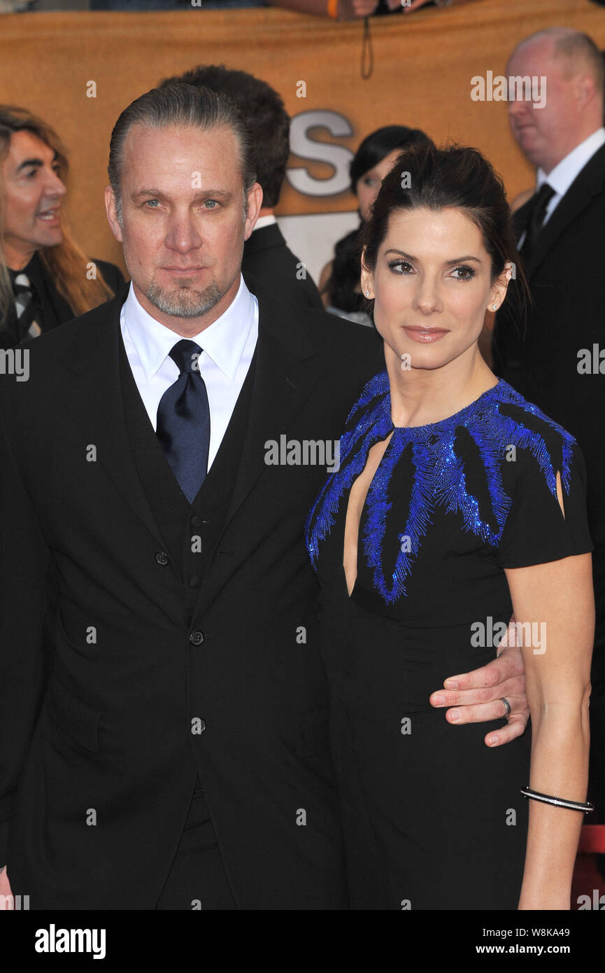 LOS ANGELES, CA. January 23, 2010: Sandra Bullock & Jesse James at the ...