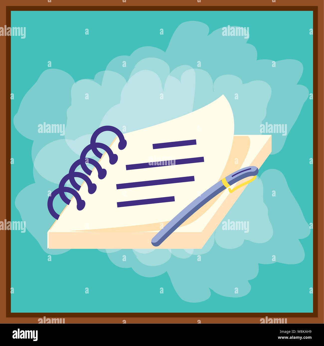 Workbook pen Stock Vector Images - Alamy
