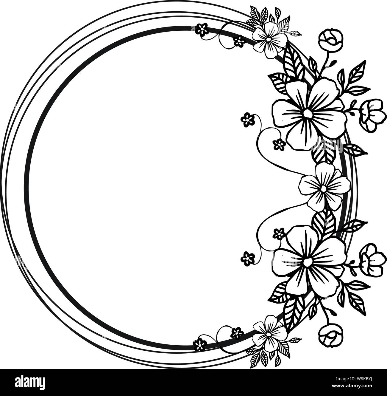 Various shape of wreath frame, wallpaper of card. Vector illustration ...