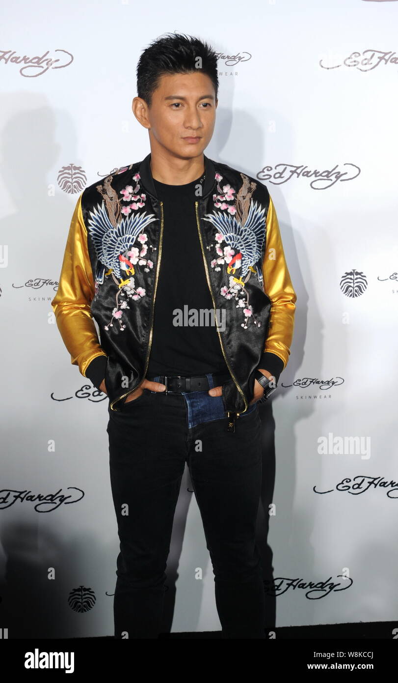 Taiwanese actor Nicky Wu arrives for a fashion show of Ed Hardy ...