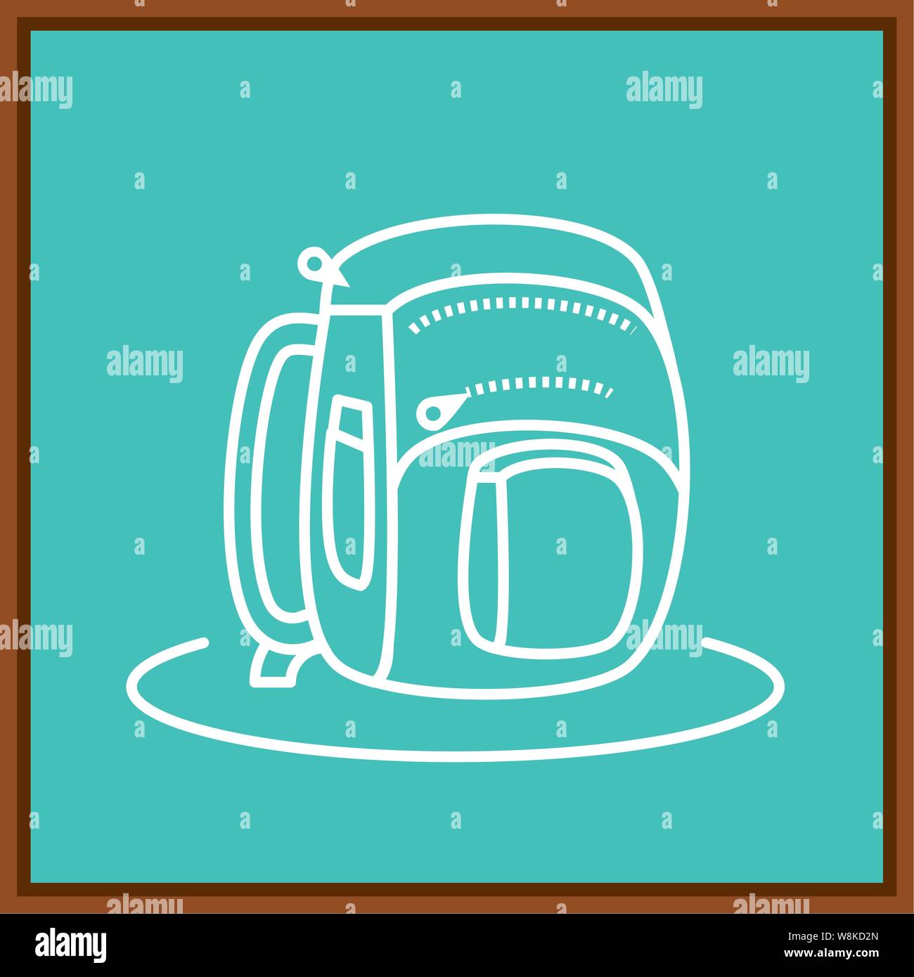 classroom board with drawing of school bag vector illustration design ...