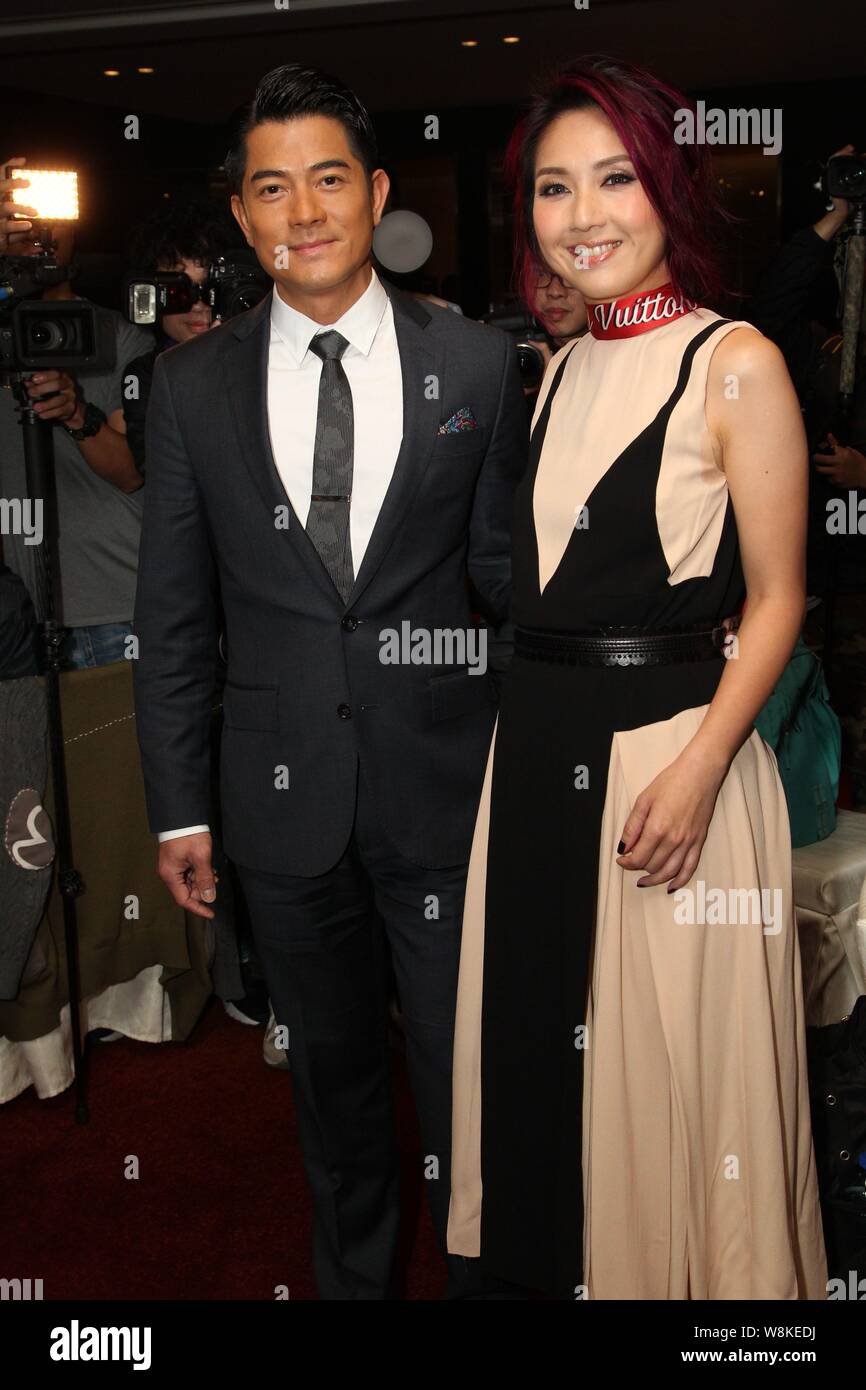 Hong Kong singer and actress Miriam Yeung, right, singer and actor ...