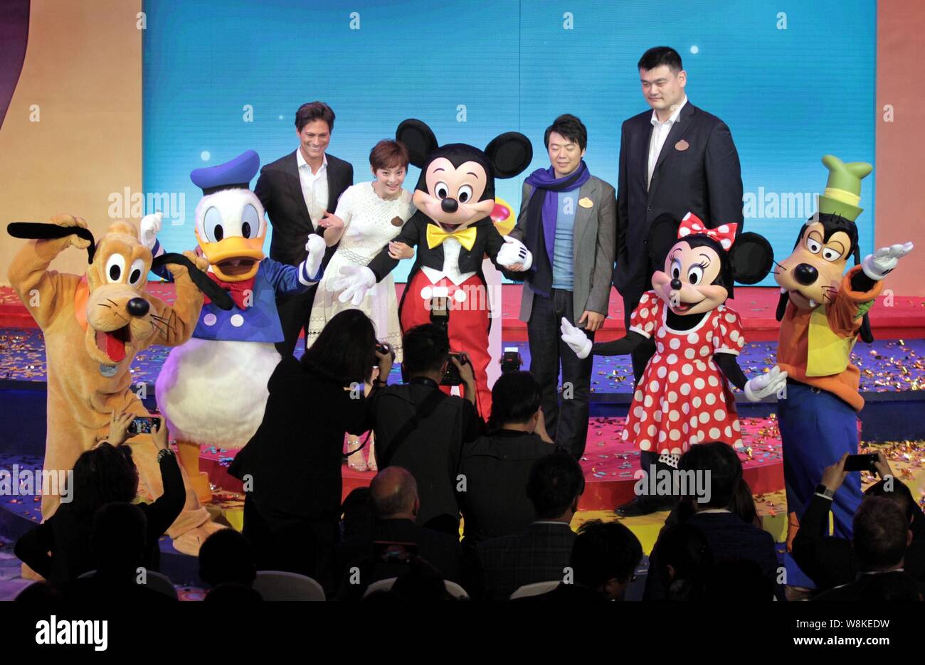 (From left) Philippe Gas, general manager of Shanghai Disney Resort ...