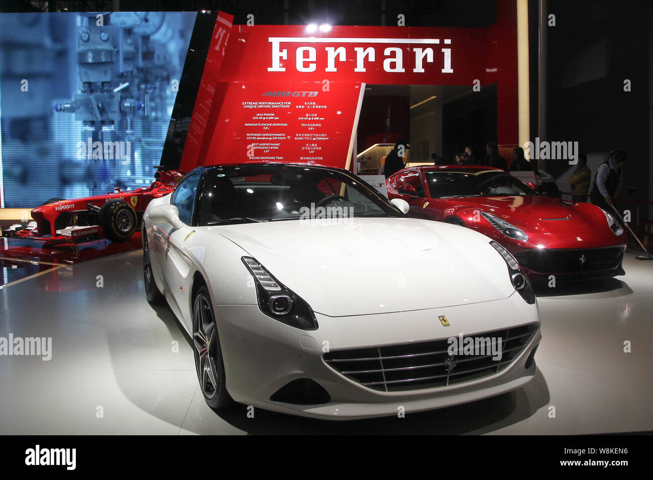 --FILE--A Ferrari sports car is on display during the 16th Shanghai ...