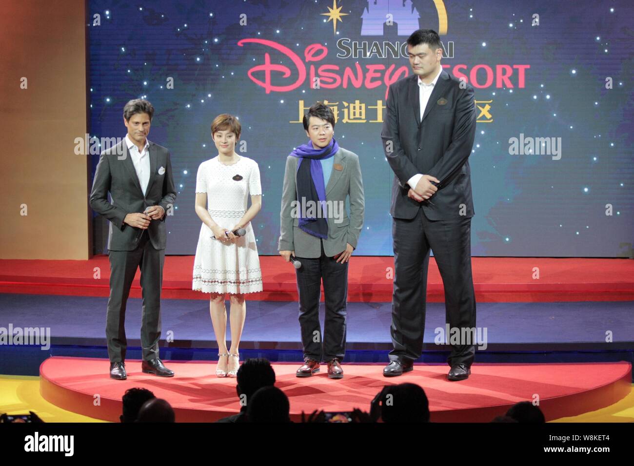 (From left) Philippe Gas, general manager of Shanghai Disney Resort ...