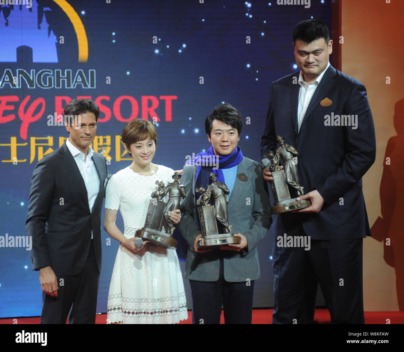 (From left) Philippe Gas, general manager of Shanghai Disney Resort ...