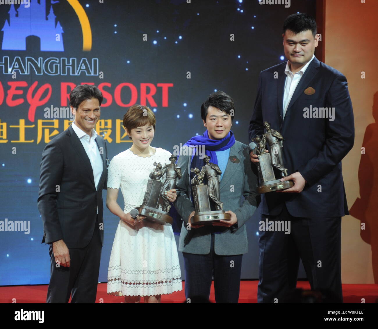 (From left) Philippe Gas, general manager of Shanghai Disney Resort ...