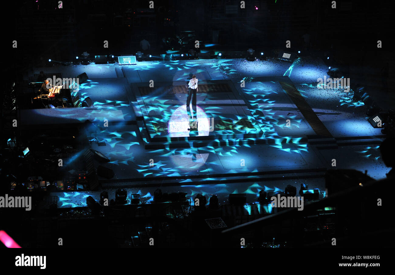 Malaysian singer Fish Leong performs during her China tour concert in ...