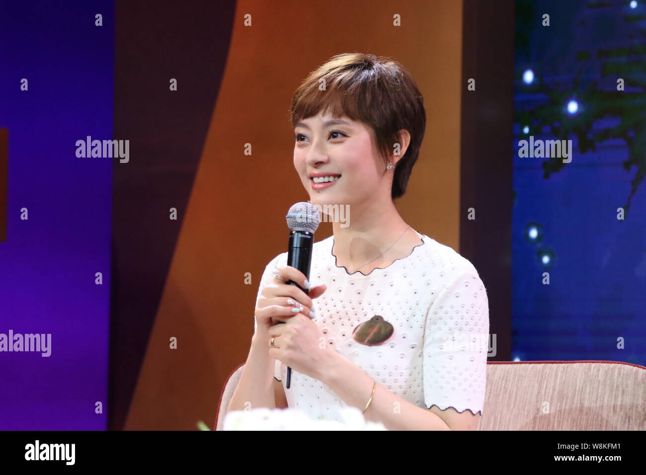 Chinese actress Sun Li attends an event to mark the 80-day countdown to ...