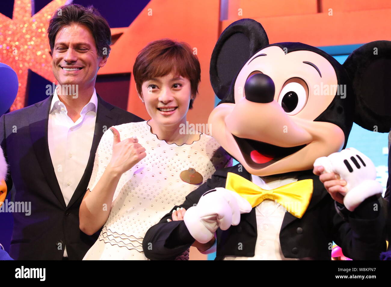 Philippe Gas, left, general manager of Shanghai Disney Resort, and ...