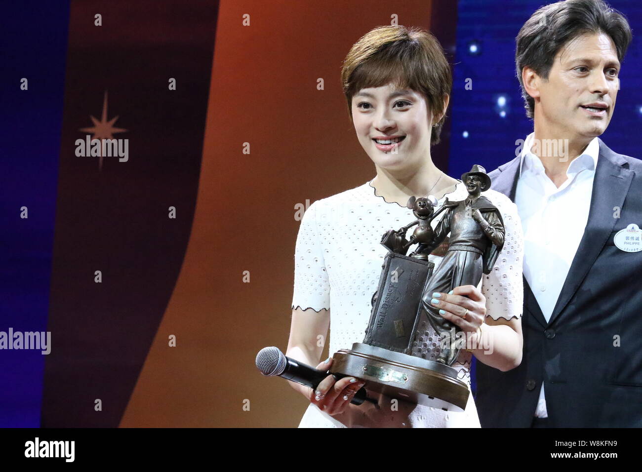 Chinese actress Sun Li attends an event to mark the 80-day countdown to ...