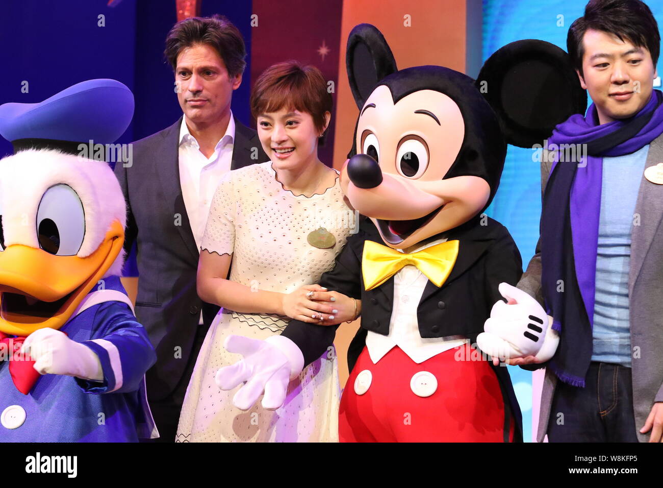 (From left) Philippe Gas, general manager of Shanghai Disney Resort ...