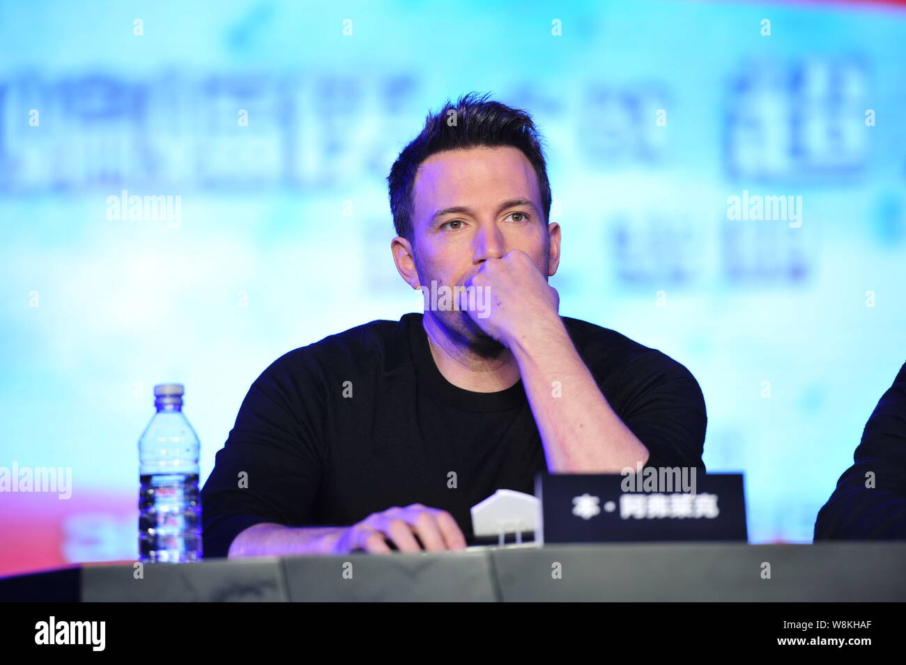 American actor Ben Affleck attends a press conference to promote his ...