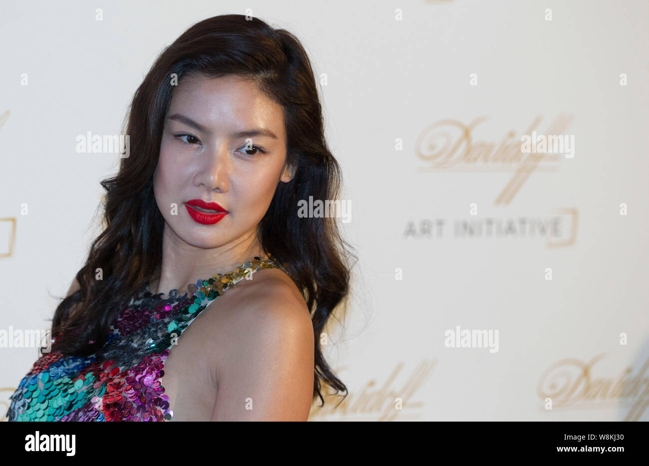Hong Kong model Gaile Lai poses at the cocktail reception of the ...