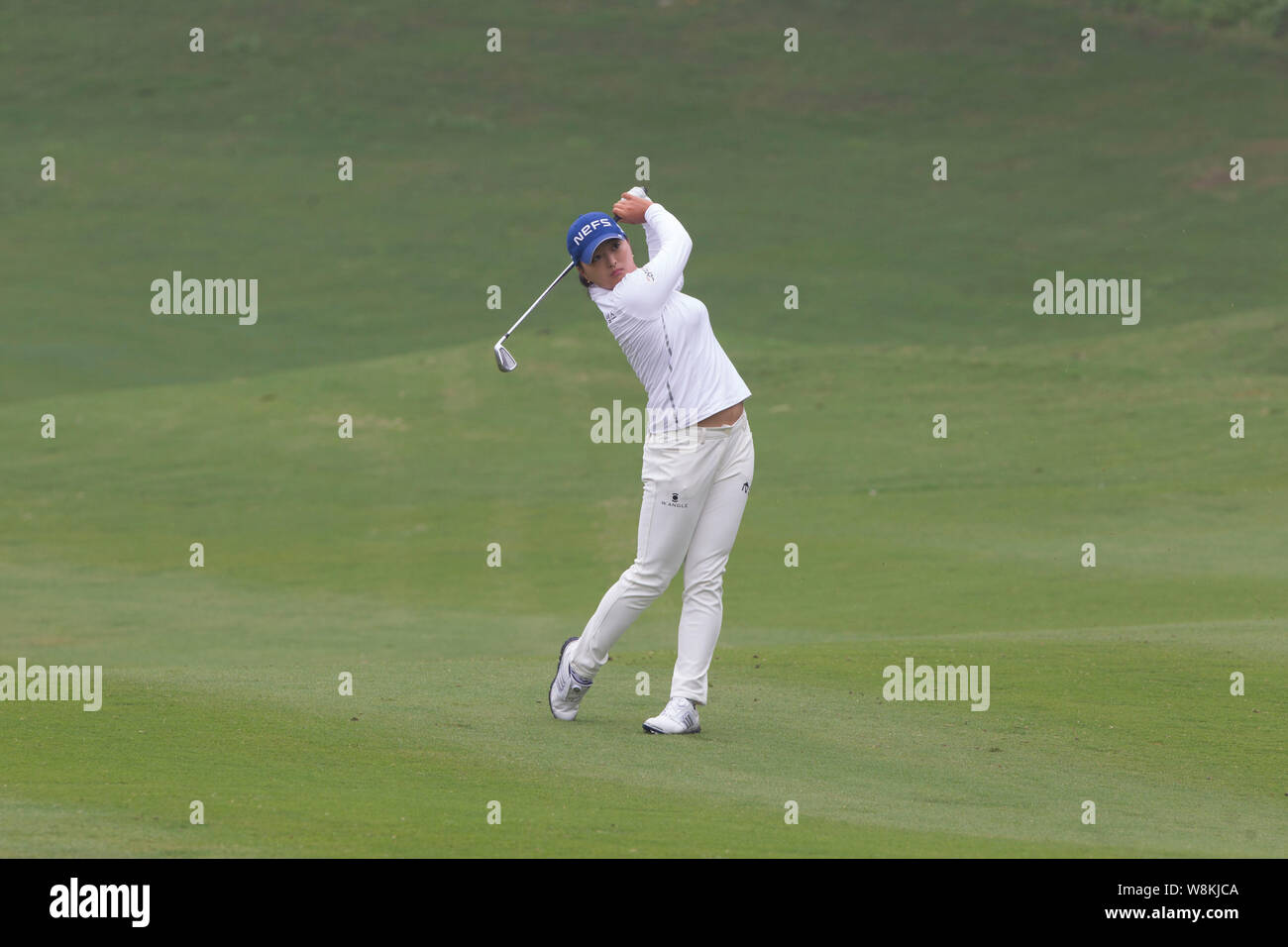 South Korea's Ko Jin-young plays a shot during the World Ladies ...