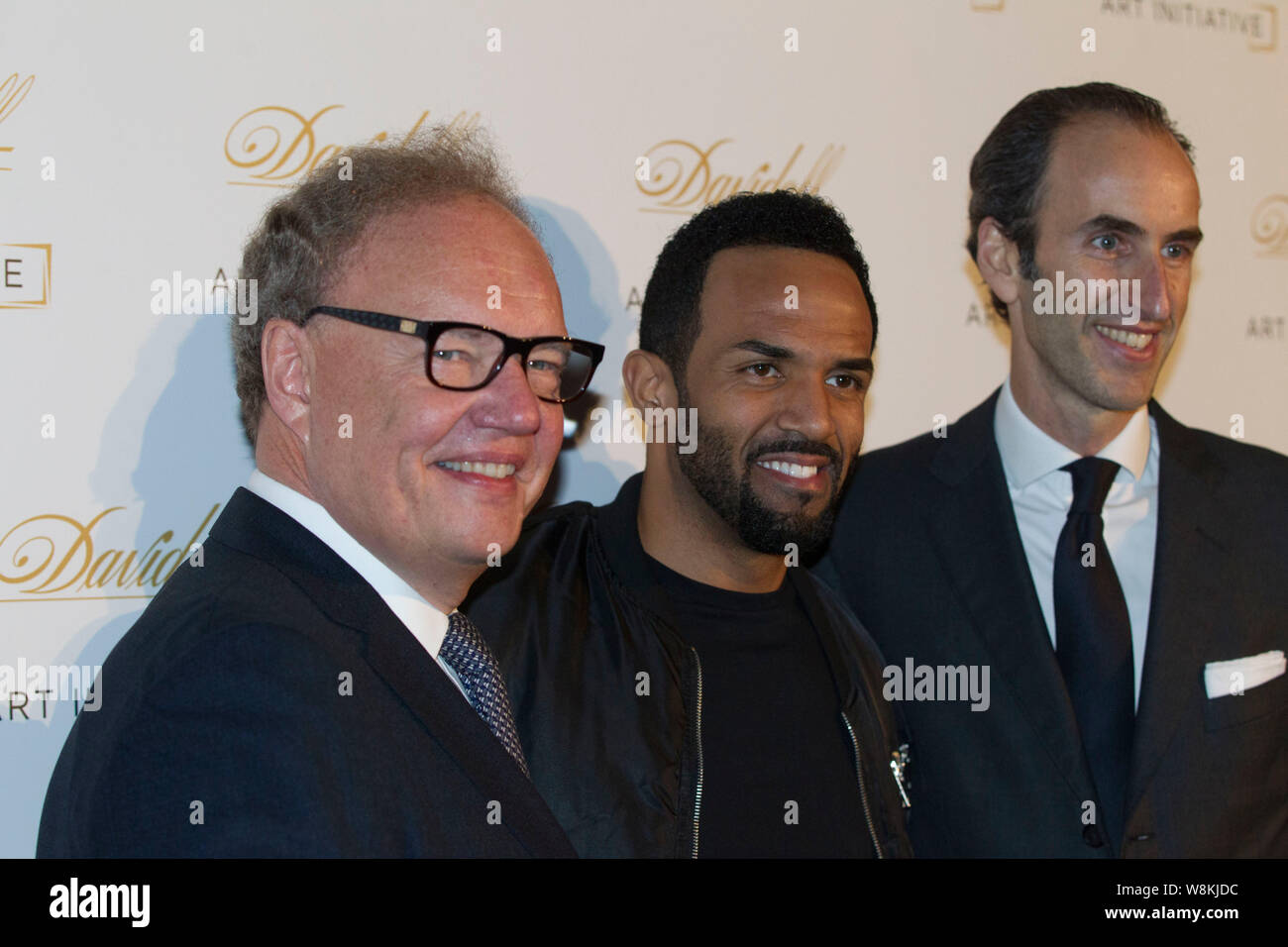English singer Craig David, center, poses at the cocktail reception of ...