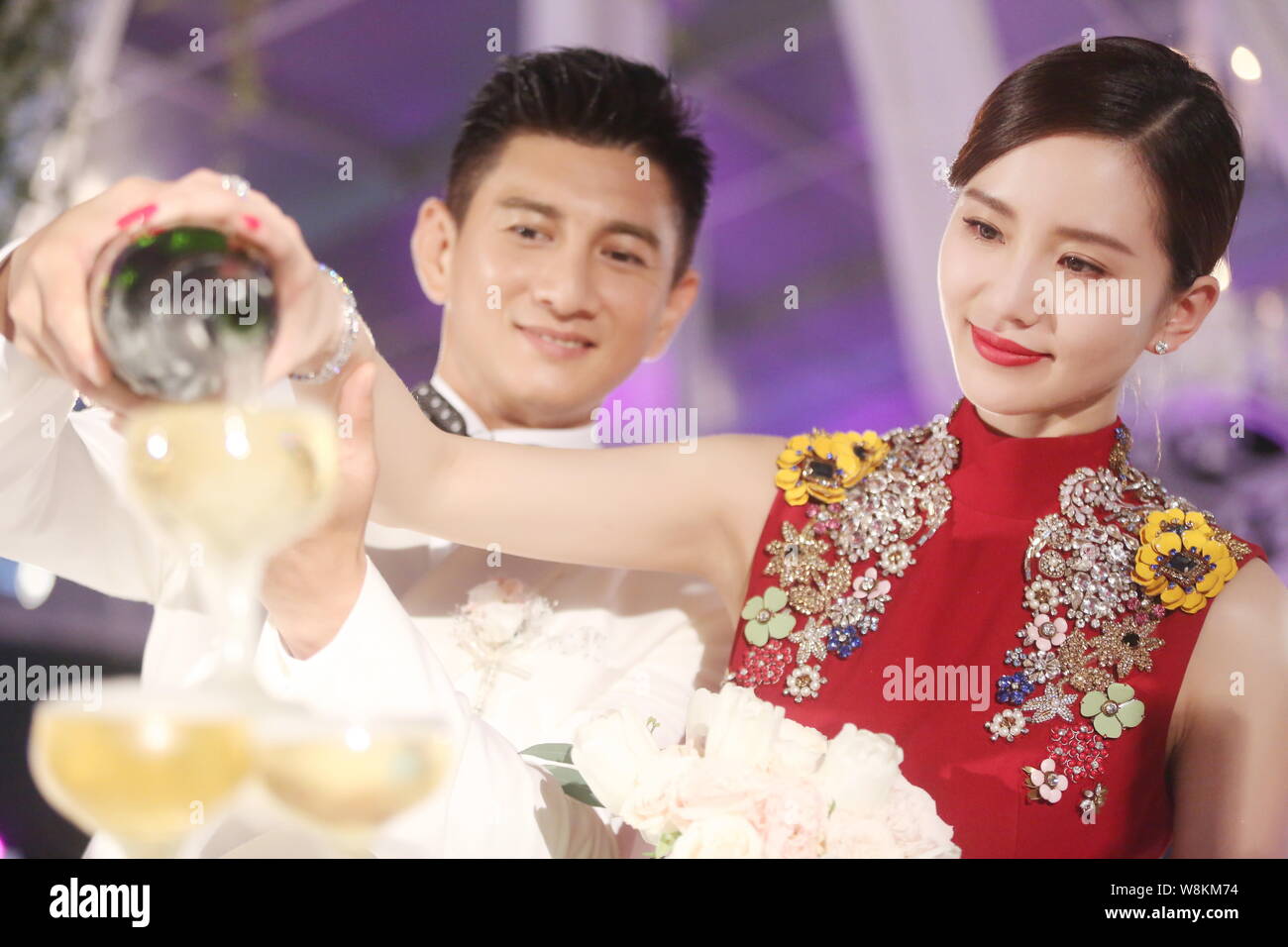 In this handout picture, Taiwanese singer and actor Nicky Wu, left, and ...