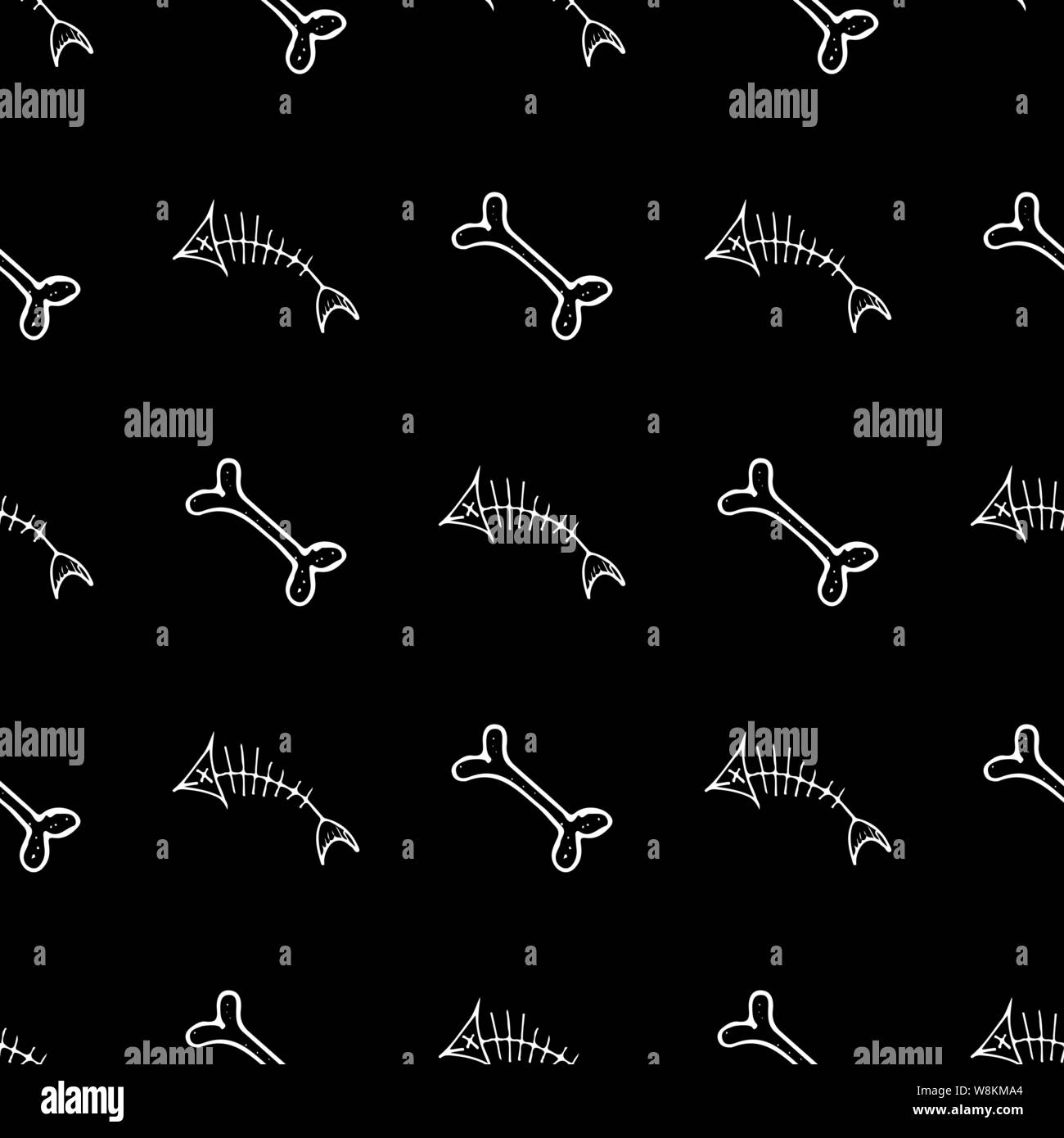 Hand drawn bones seamless pattern for textile design. Bone seamless ... Hand drawn bones seamless pattern for textile design. Bone seamless ...