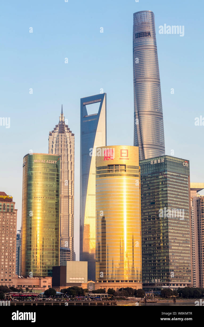 --FILE--Skyline of the Lujiazui Financial District with the Shanghai ...