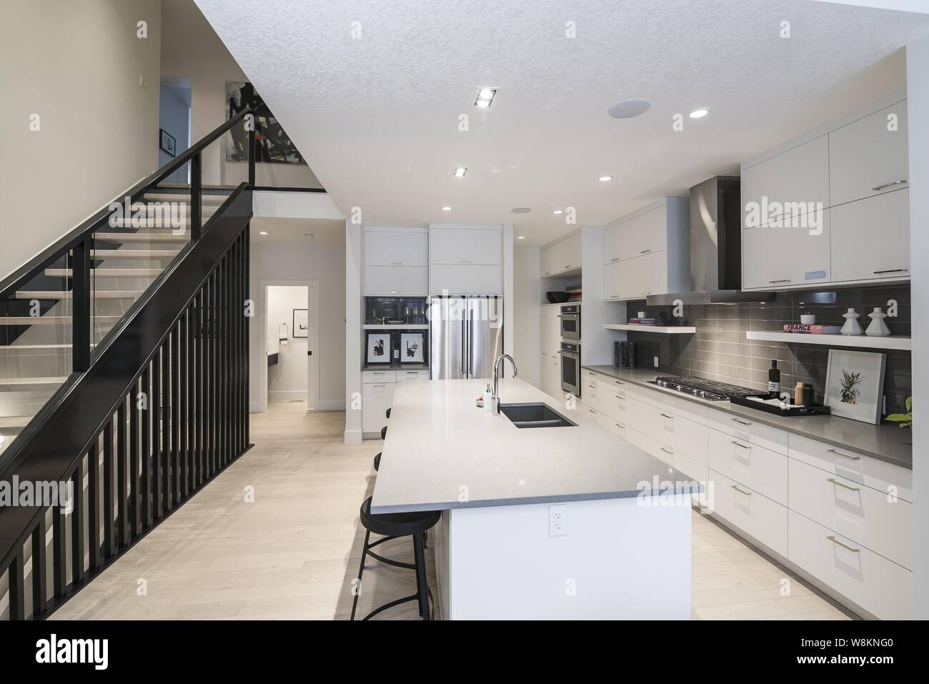 Beautiful shot of a modern house kitchen Stock Photo - Alamy