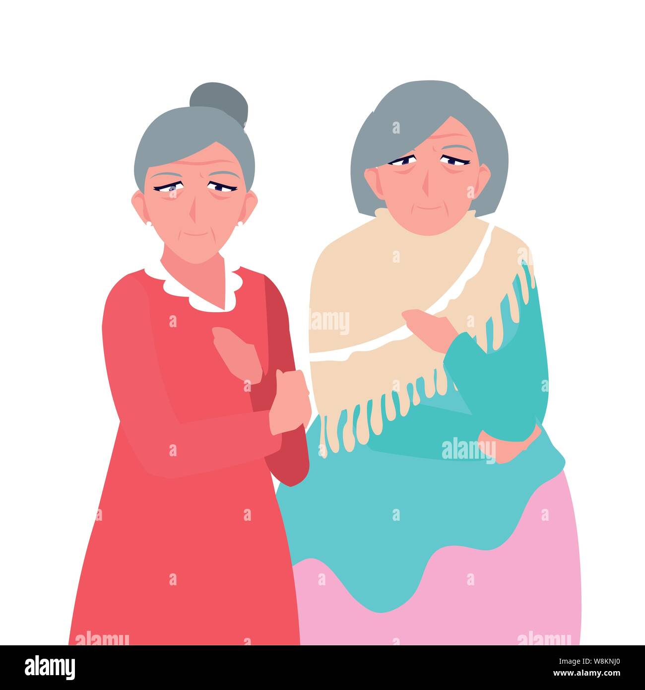 Looking at old parent Stock Vector Images - Alamy