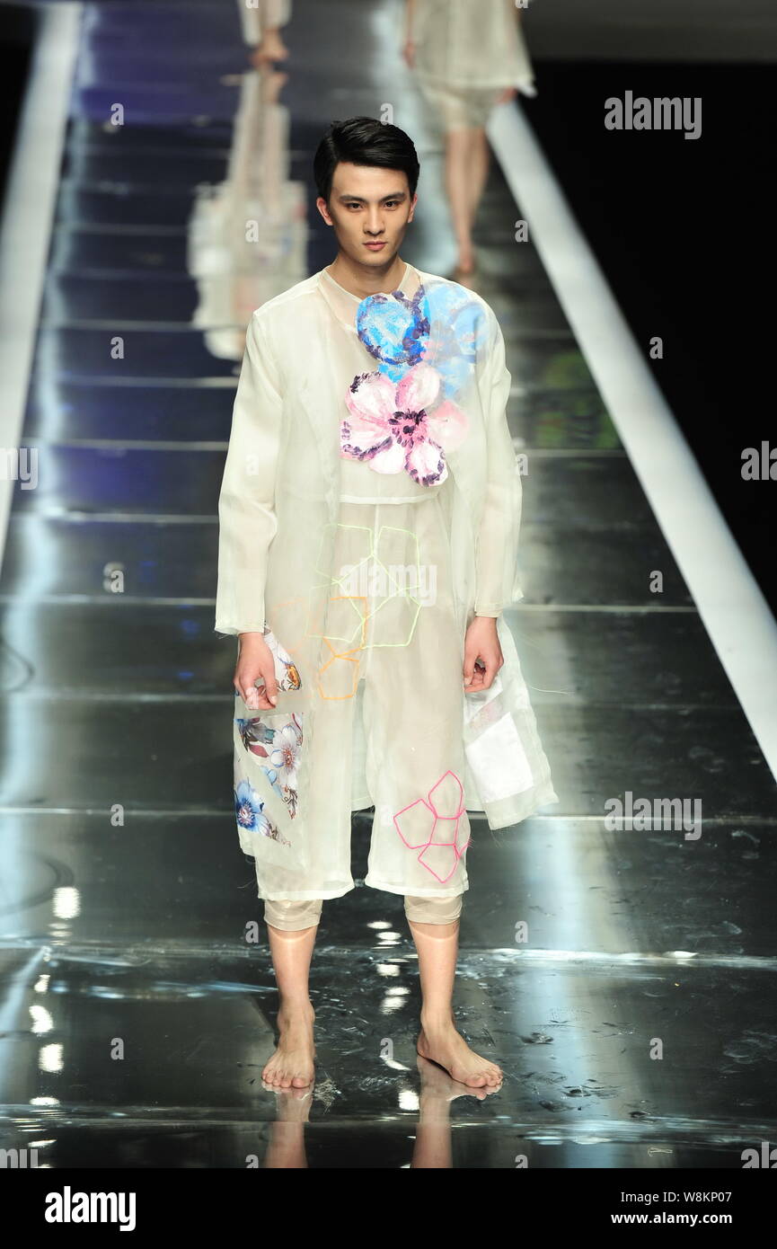 A model displays a new creation at Hempel Award - The 24th China ...