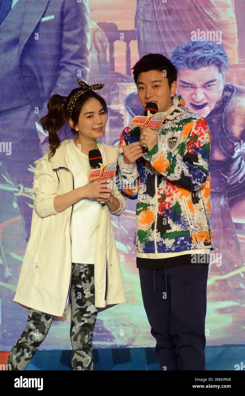 Singer and actress Ella Chen, left, of Taiwanese pop girl group S.H.E ...