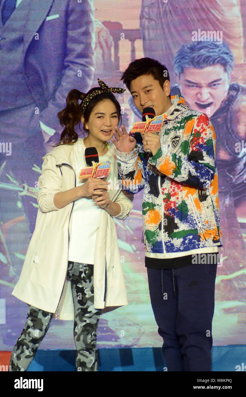 Singer and actress Ella Chen, left, of Taiwanese pop girl group S.H.E ...