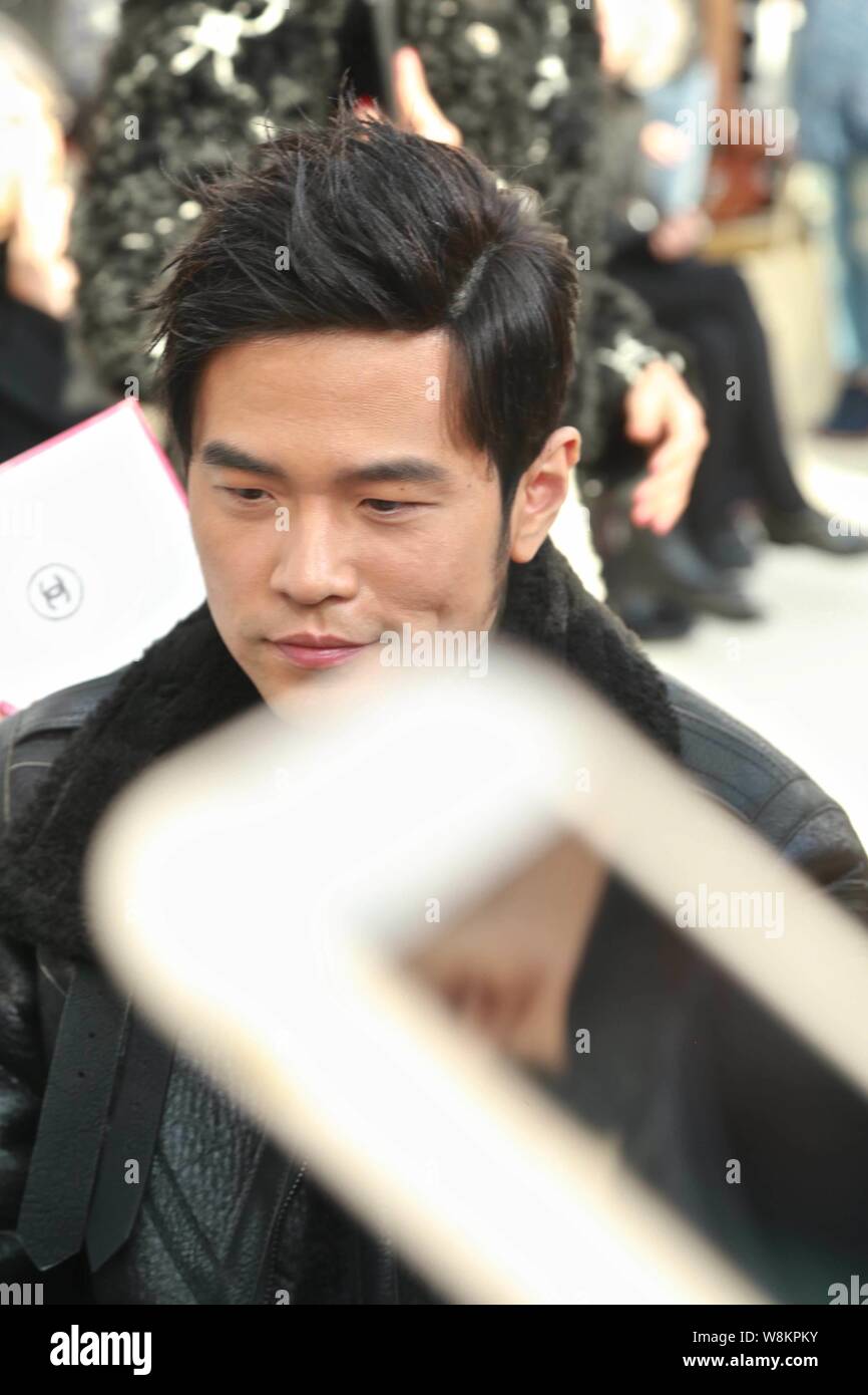 Taiwanese singer Jay Chou attends the fashion show of Chanel during the ...