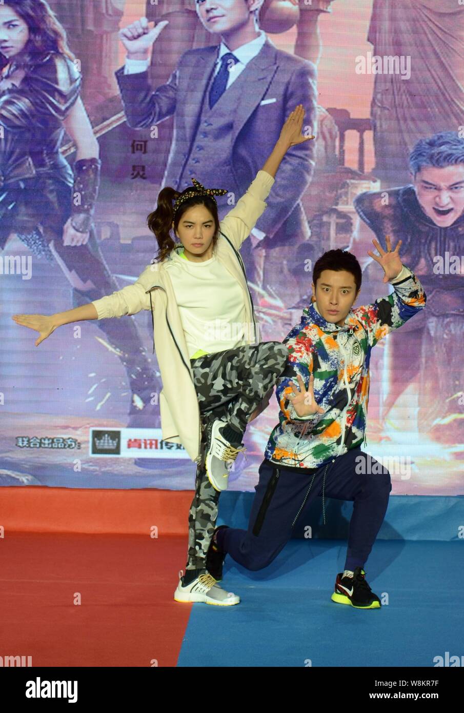 Singer and actress Ella Chen, left, of Taiwanese pop girl group S.H.E ...