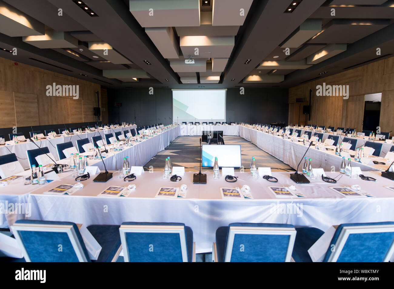interior of big modern conference room before starting a business ...