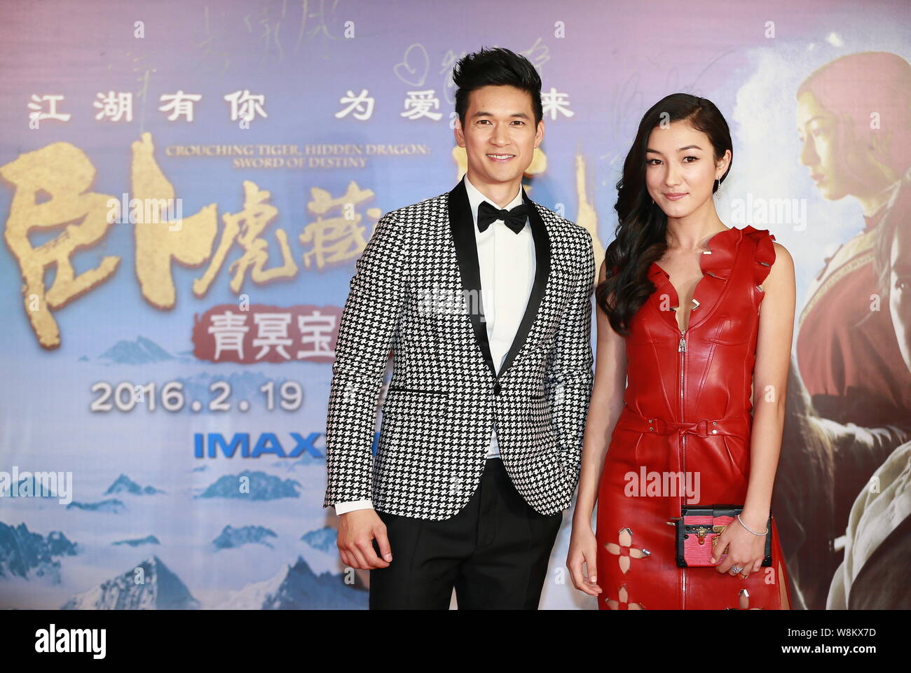 Chinese actress Liu Chengyu, right, Costa Rican-American actor and ...